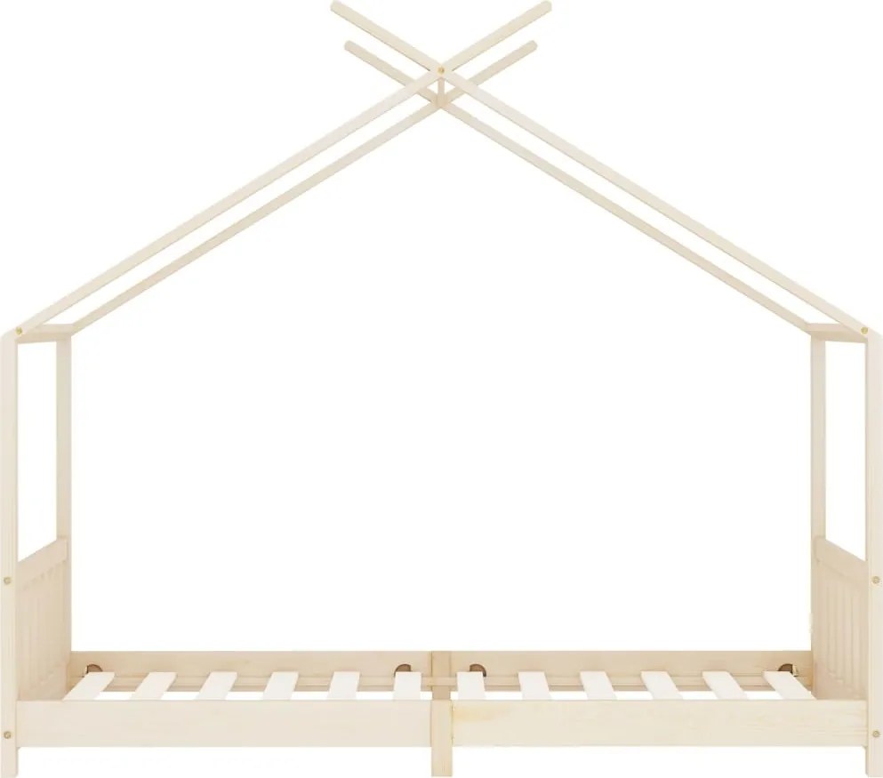 vidaXL Rám dětské postele masivní borové dřevo 90 x 200 cm [283366] Barva: Bílá