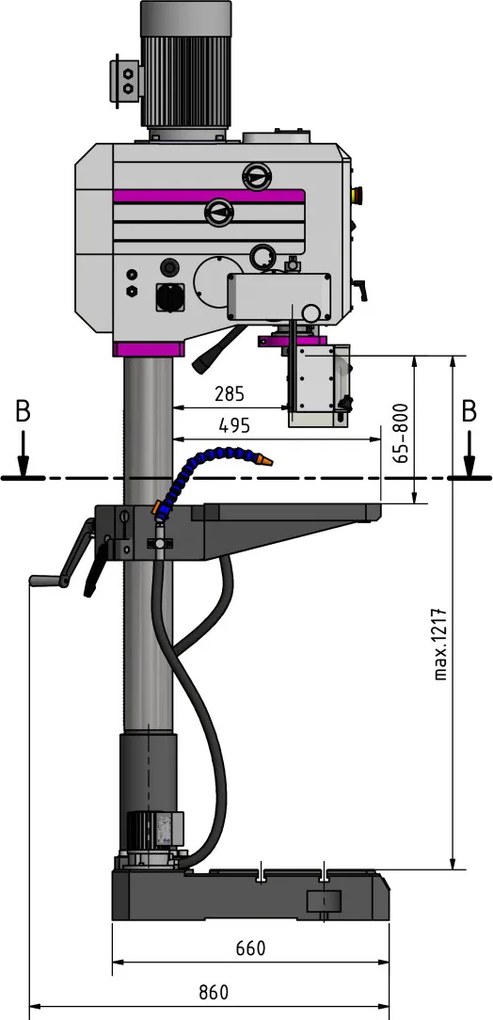 Sloupová převodová vrtačka OPTIMUM® OPTIdrill DH 35 V