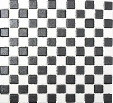 Keramická mozaika AT 149 šachovnice černá bílá