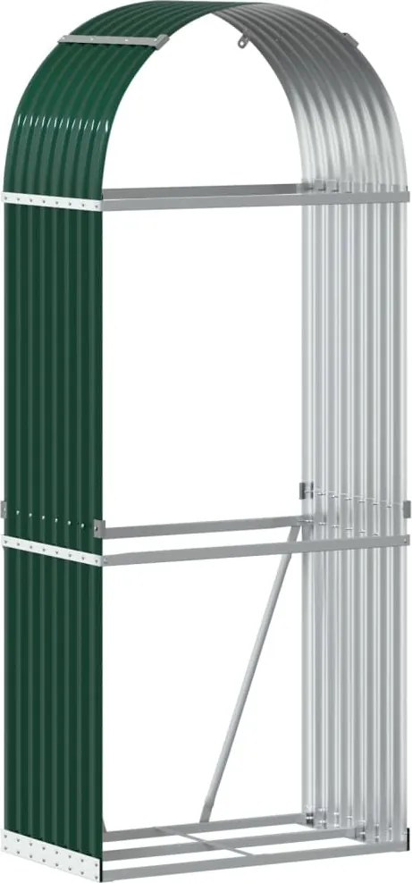 vidaXL Stojan na dřevo 80 x 45 x 190 cm pozinkovaná ocel [364570] Barva: Hnědá