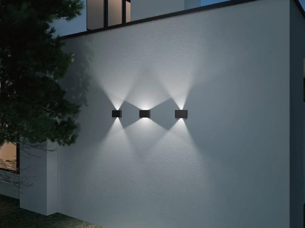 LED2 5131334D LED2 Venkovní nástěnné svítidlo BLADE, A DALI/PUSH 2x6W 3000K antracit - LED2 Lighting