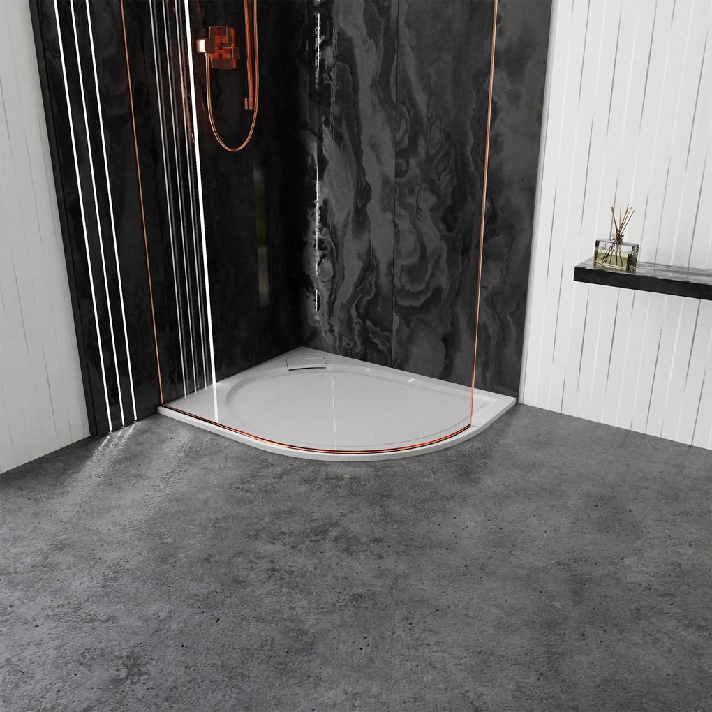 Vayer Virgo asymetrická sprchová vanička, litý mramor Orientace: Pravá, Rozměr vaničky: 120x90cm