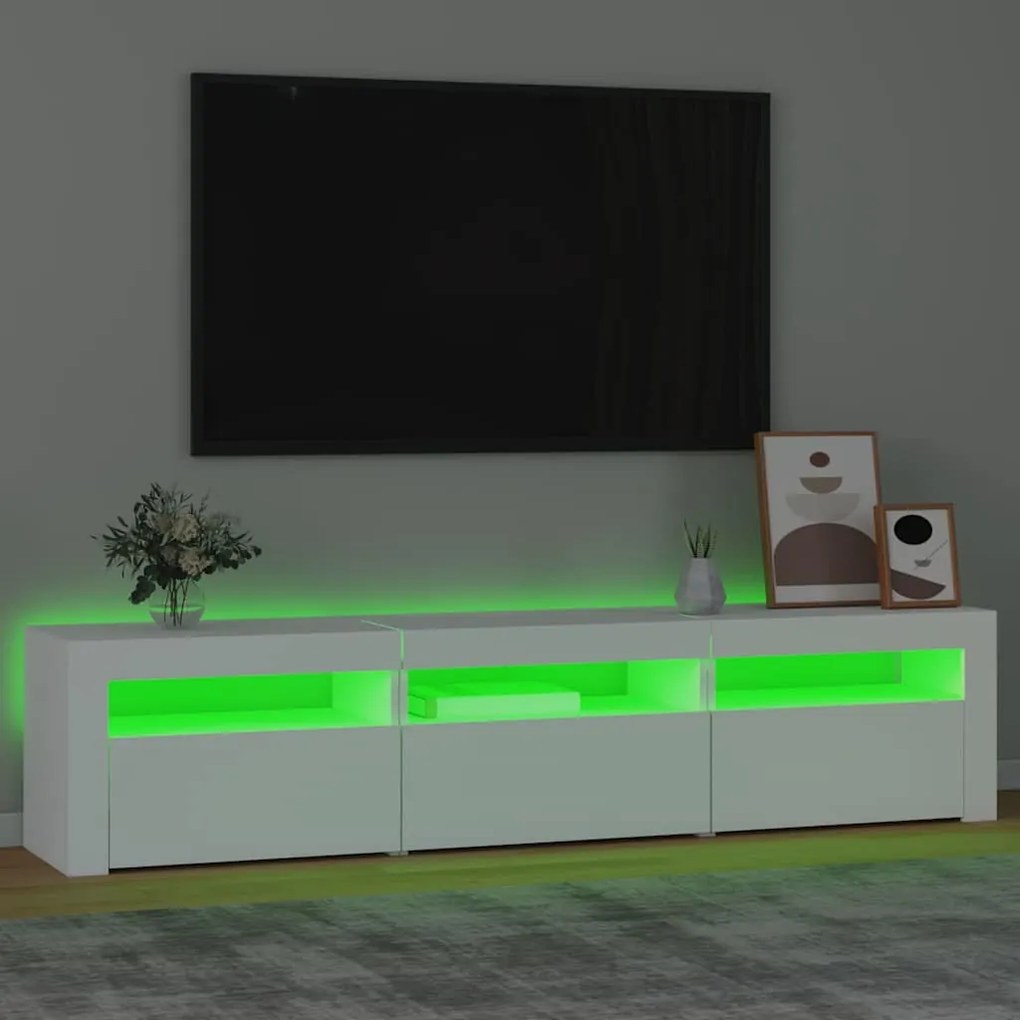TV skříňka s LED osvětlením bílá 180 x 35 x 40 cm 3152754