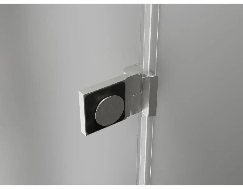 Mexen Lunar-B Duo výklopný sprchový kout 100 x 70 cm, čiré sklo, broušená ocel, 832-100L-070P-97-00