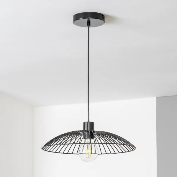 Brilagi - LED Lustr na lanku CERIA WIRE 1xE27/40W/230V pr. 26 cm černá