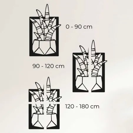 Dřevěný obraz na zeď sukulent| SENTOP HDF0402-B