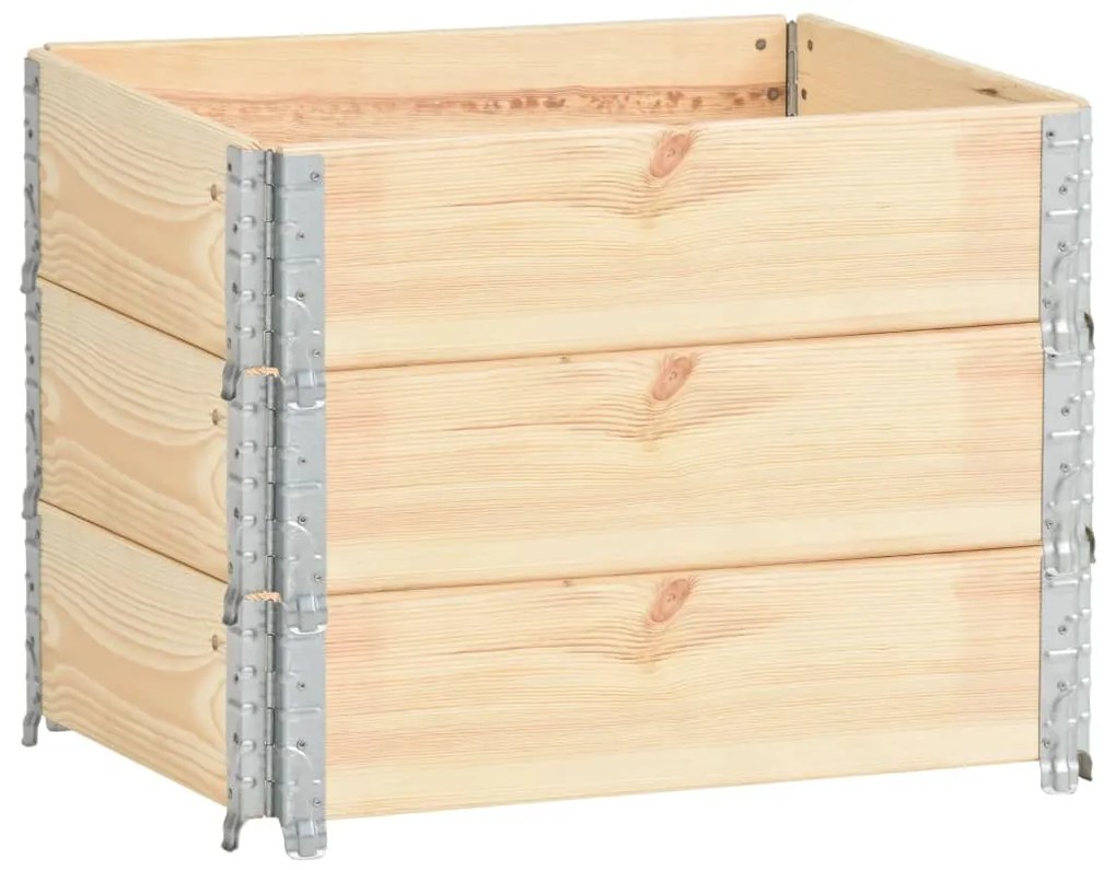 Vyvýšené záhony 3 ks 60 x 80 cm masivní borové dřevo 3055161