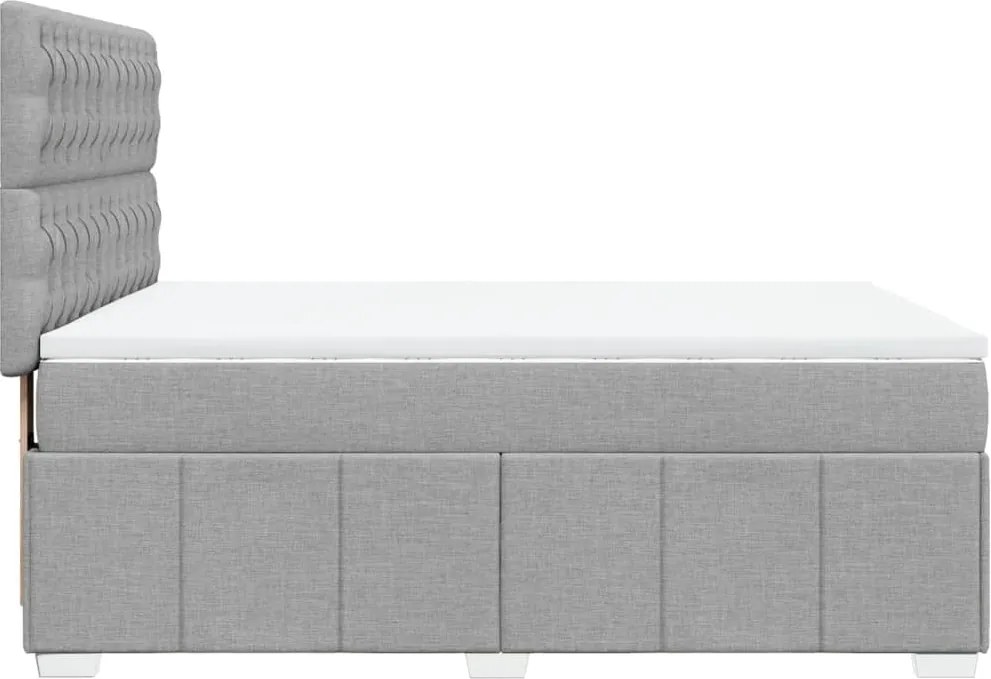 Box spring postel s matrací světle šedá 140 x 190 cm textil 3291670