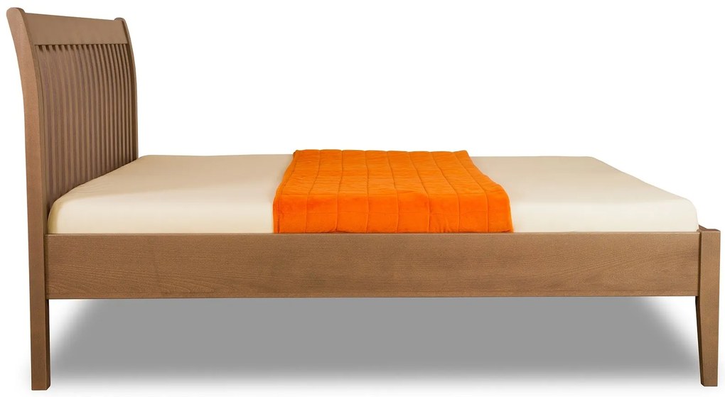 Krajča Manželská postel z masivu Almeria 180 x 220 cm (buk) Povrchová úprava: Karamel, Druh dřeva: Buk