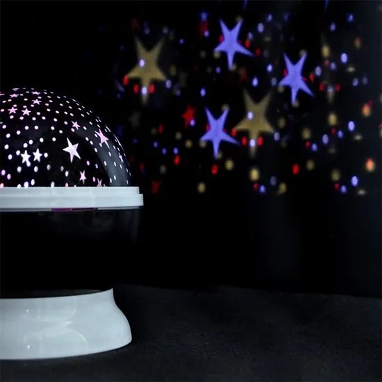 SOLIGHT LED vánoční projekční koule, RGB - multicolor, 9 režimů, otáčení, USB, 4x AAA