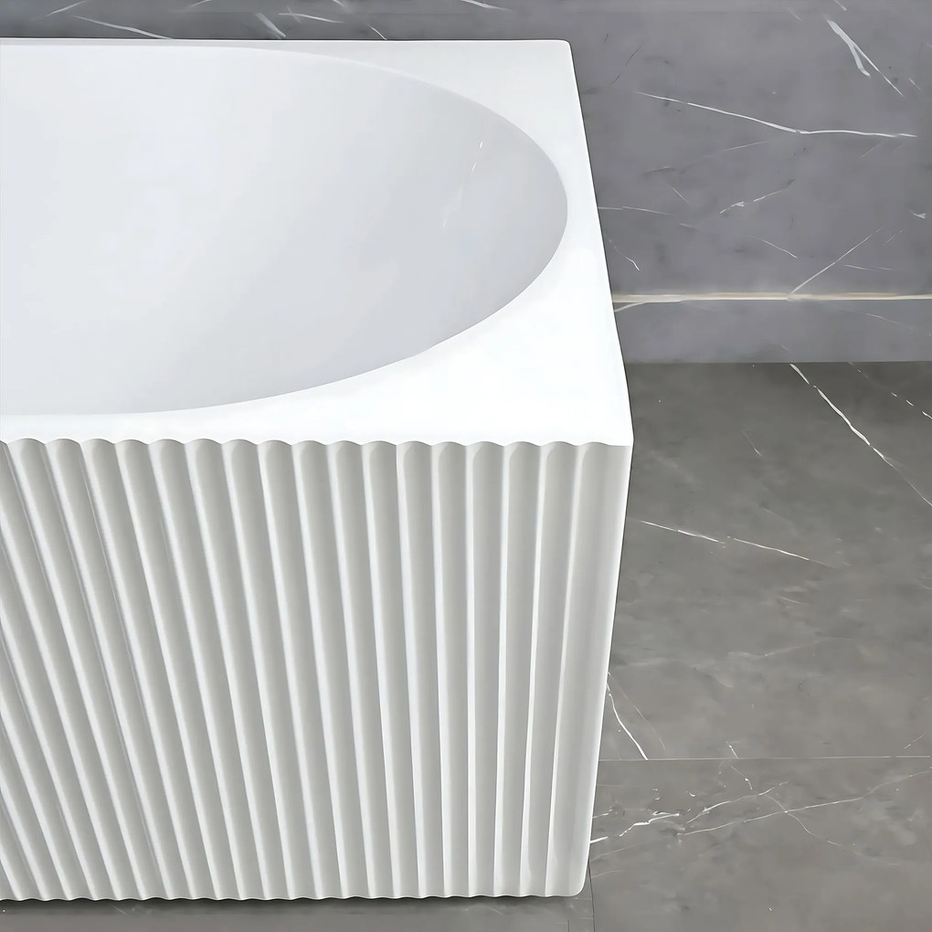 Rea Wenus, akrylová rohová vana 1700x800x575 mm, pravá, bílá s černou odtokovou zátkou, KPL-W6130