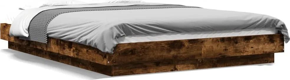 vidaXL Rám postele dub 140 x 200 cm kompozitní dřevo [3281189] Barva: Černá
