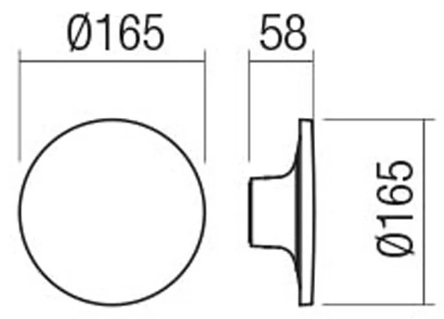 Redo 90368 nástěnné LED svítidlo Aura matně bílé, 8W, 3000K, ø16,5cm