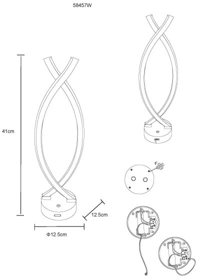 Globo 58457W - LED Stmívatelná dotyková stolní lampa HELA LED/1W/3,7V bílá