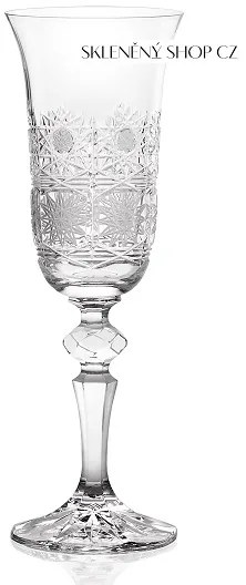 Aurum Crystal broušené sklenice na sekt Laura 150 ml 6 ks