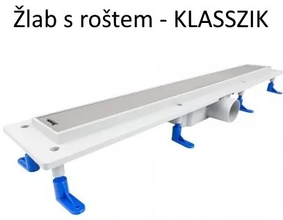 Olsen Spa StandardLine odtokový žlab s roštem Medium 700 mm plast/nerez šedá OLPZLABST69