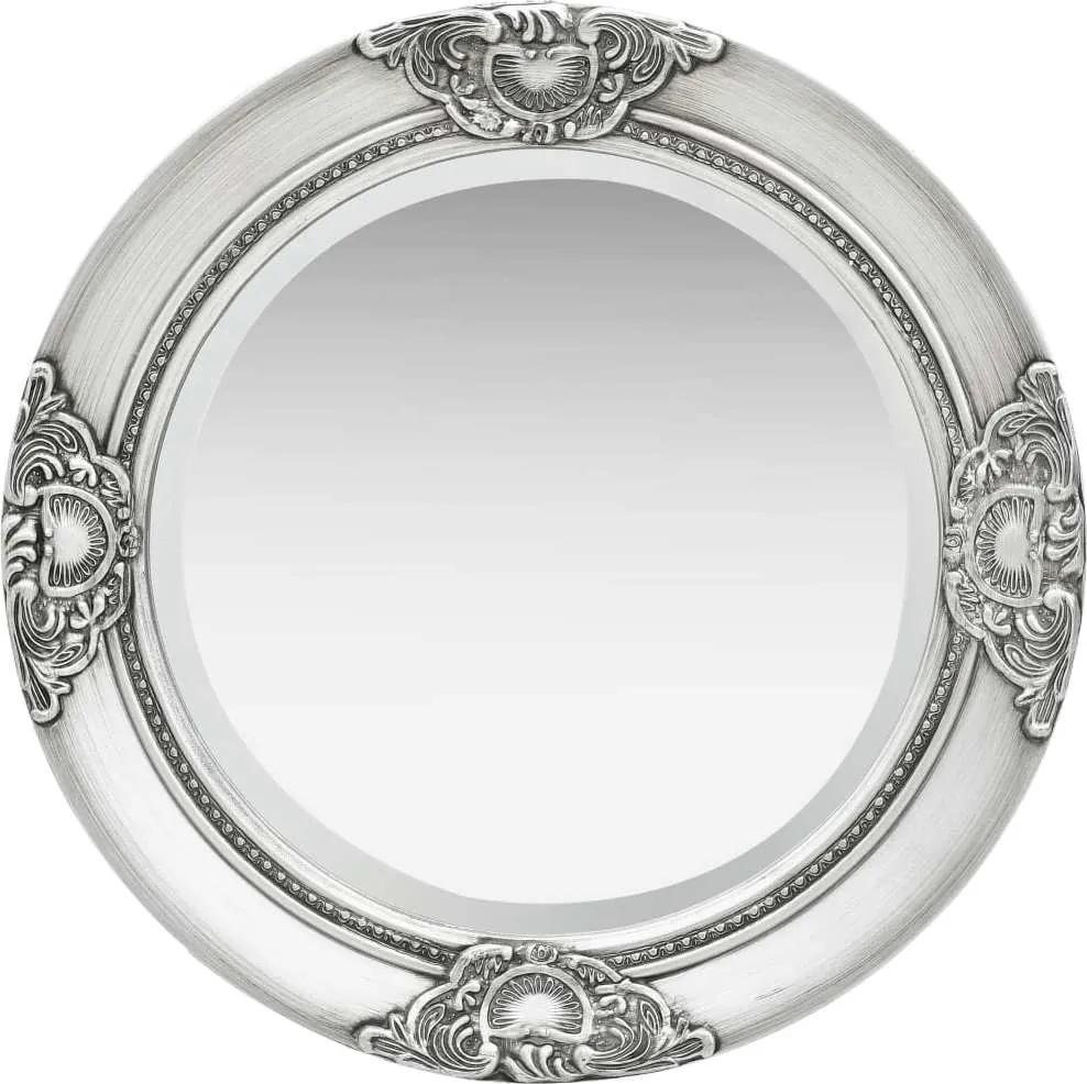 vidaXL Nástěnné zrcadlo barokní styl 50 cm [320344] Barva: Stříbrná