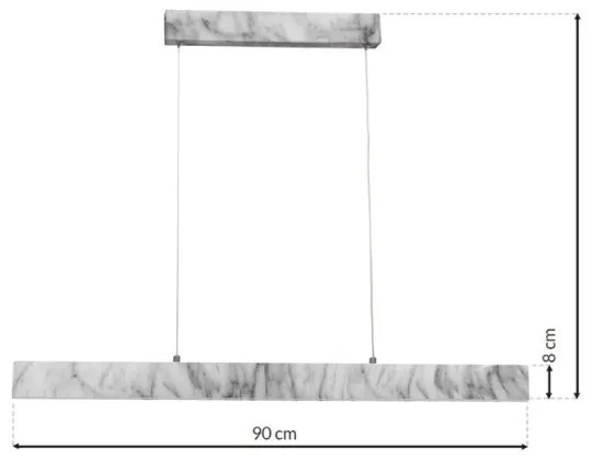 LED Lustr na lanku PIERCE LED/18W/230V bílá/šedá