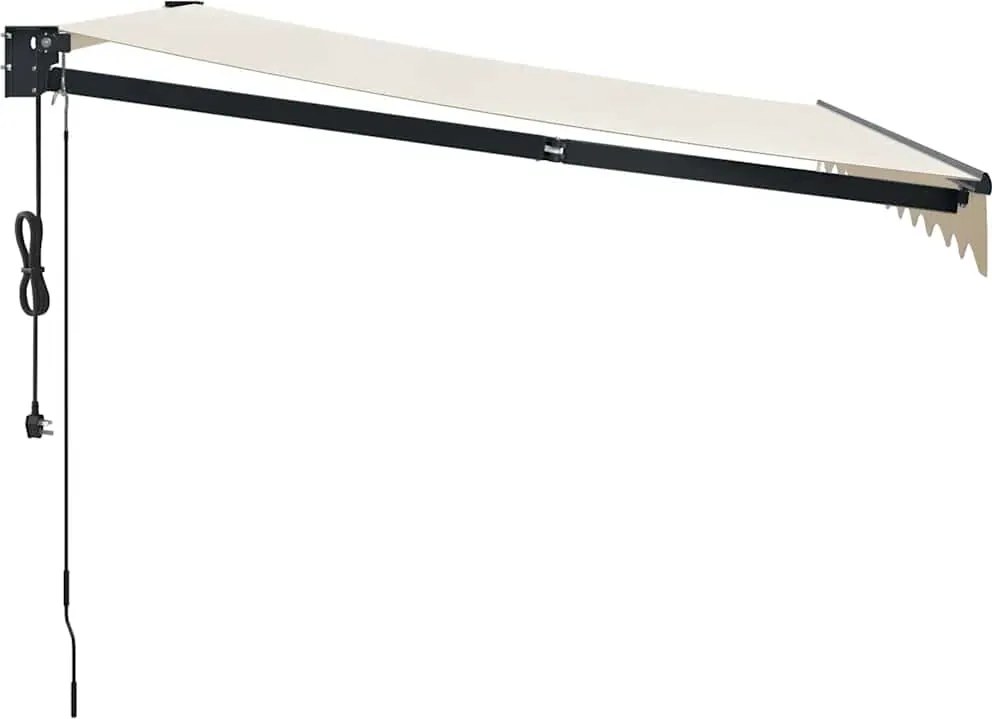Automatická zatahovací markýza krémová 3 x 2,5 m 3154501
