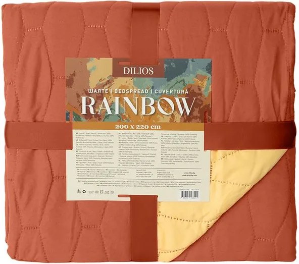 Přehoz na postel RAINBOW terakotová jednolůžko