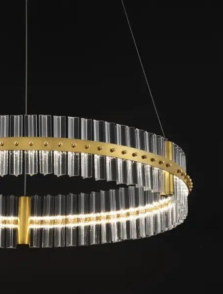 LED stmívatelný platinum zlaté moderní svítidlo Kezo
