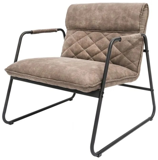 Designové křeslo Derrick, šedohnědé taupe