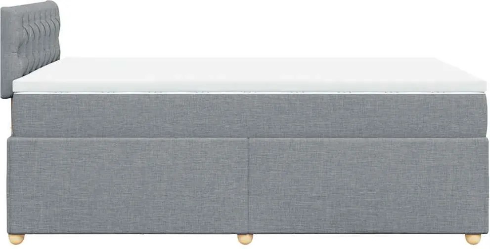 Box spring postel s matrací světle šedá 120x190 cm textil 3286626