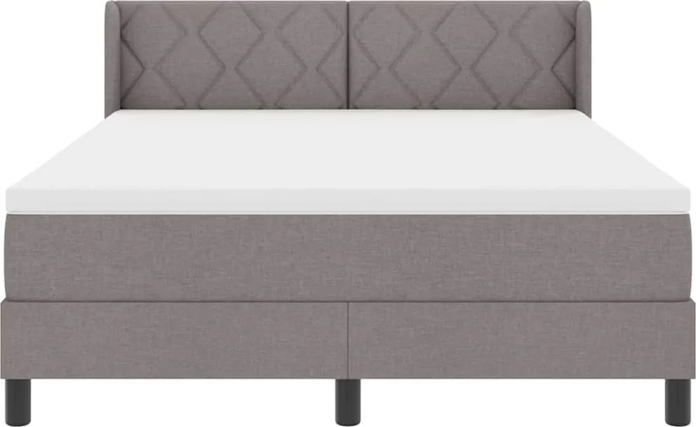 Postel s boxspringem s polštářem Taupe 200 x 140 cm textil 3341171