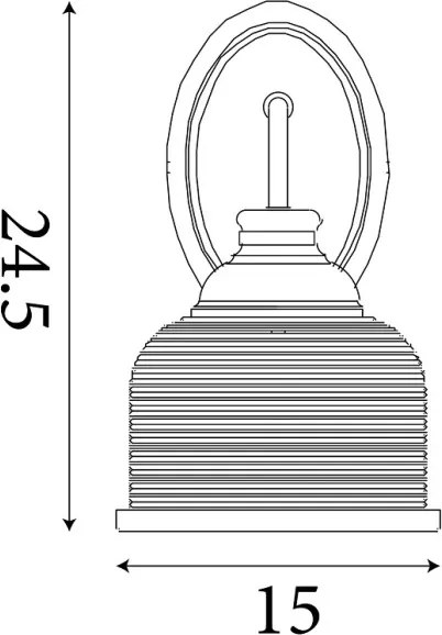 Searchlight 2671-1BK Nástěnná lampa BISTRO matná černá s vypínačem