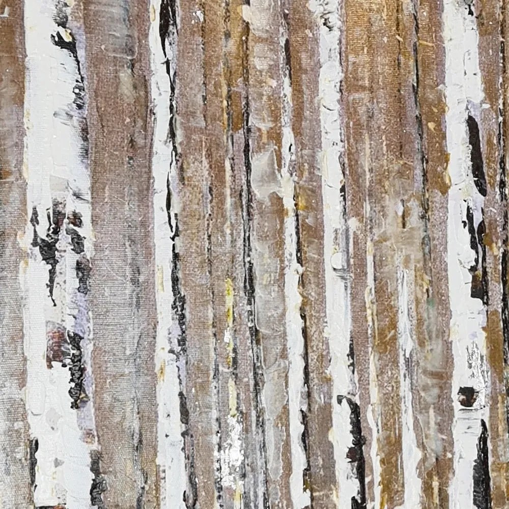 Ručně malovaný obraz 70x70 cm Birch Wood – Wallity