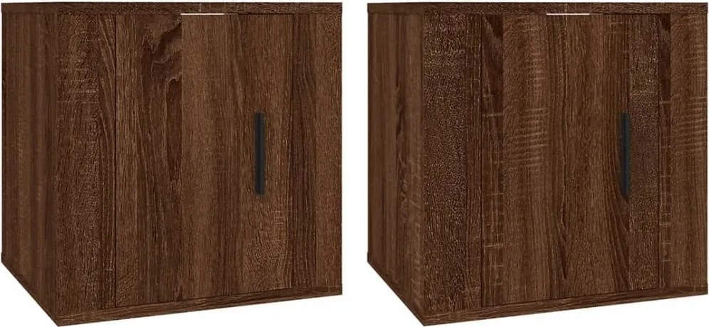 vidaXL Nástěnné TV skříňky 2 ks 40 x 34,5 x 40 cm [816643] Barva: Bílá