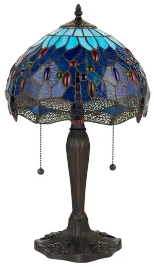 Endon 64090 - Stolní lampa Tiffany DRAGONFLY 2xE27/60W/230V pr. 30 cm