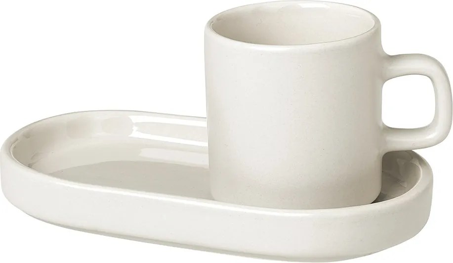 Šálek na espreso s táckem Blomus PILAR 50ml SET/2ks slonová kost