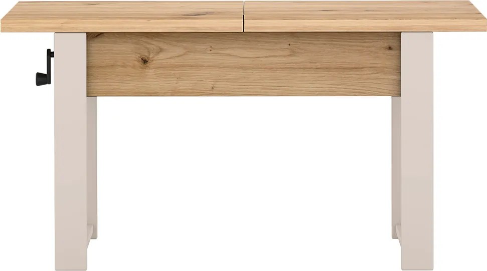 Rozkládací polohovací konferenční stolek HOGO 3v1 | 120-157x62,5-74,5x67 cm | síla horní desky 32 mm | artisan/nohy kašmír