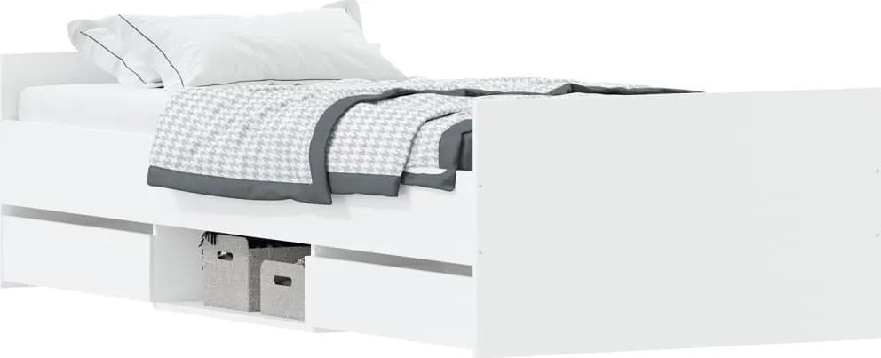 vidaXL Rám postele s hlavovým a nožním čelem 90 x 200 cm [3203803] Barva: dub sonoma