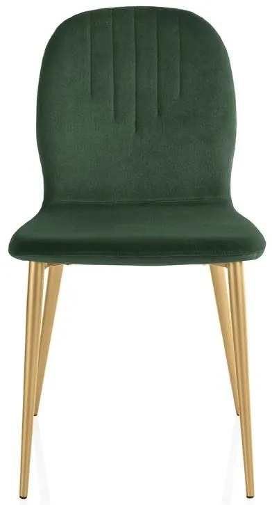 Max Home Moderní židle Musa vzorník tkaniny: crystal 13, nohy: kovové kónické perlové zlaté RAL 1036