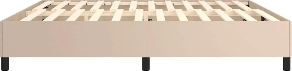 Rám postele s boxspringem cappuccino 200x200 cm umělá kůže 3121070