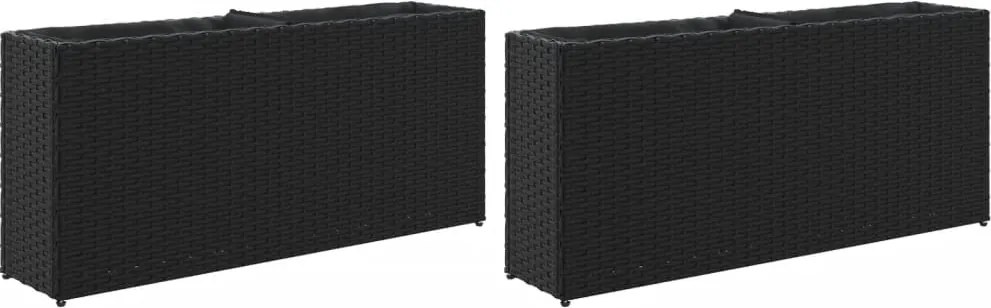 Zahradní truhlíky se 2 květináči 2 ks hnědé 90 x 20 x 40 cm 3210513