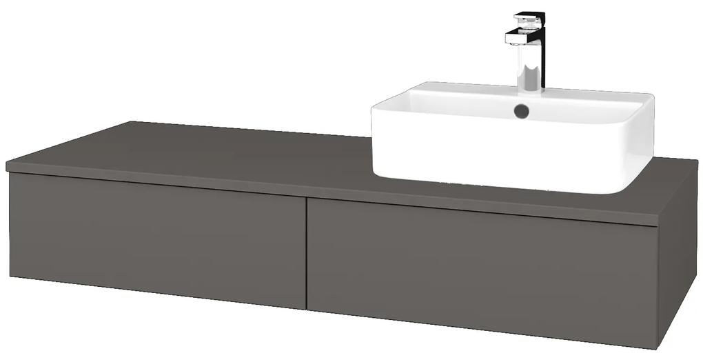 Dřevojas Koupelnová skříňka MODULE SZZ2 120 Varianta: N01 Bílá lesk / M01 Bílá mat / Levé