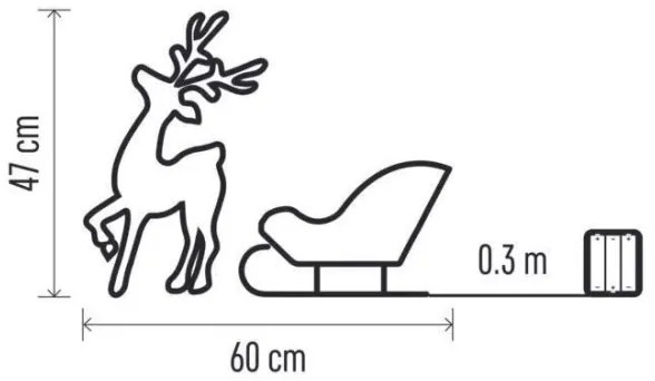 LED Vánoční dekorace LED/3xAA teplá bílá