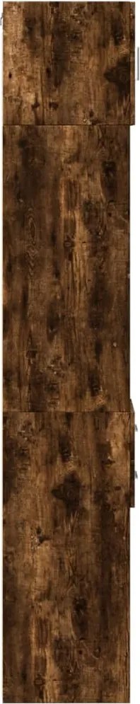 Úzká úložná skříňka kouřový dub 30x42,5x225 cm kompozitní dřevo 3281270