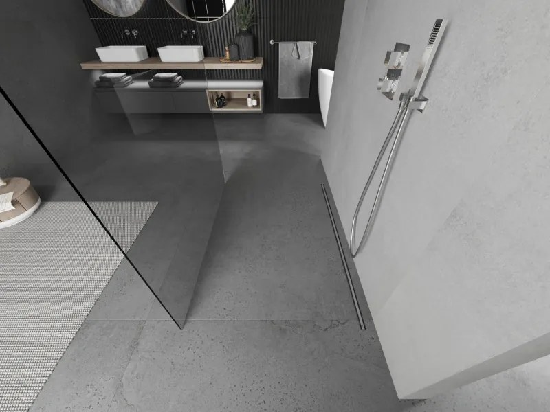 Mexen Kioto, sprchová zástěna Walk-In 155 x 200 cm, 8mm čiré sklo, chromový profil, 800-155-002-01-00