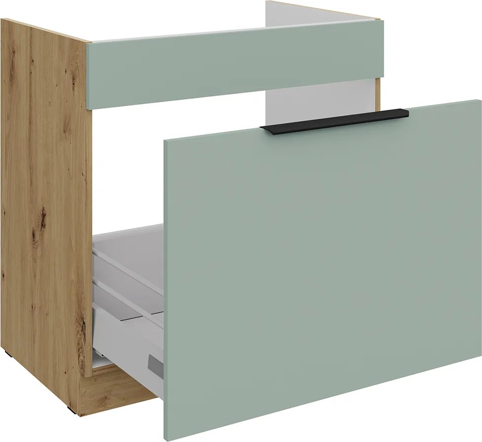 ARIA st | dolní skříňka 80 ZL 1S dřezová | 80 cm | PREMIUM BOX | artisan/aquamarine