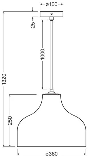 Ledvance - Lustr na lanku DECOR CARDBOARD 1xE27/15W/230V pr. 36 cm