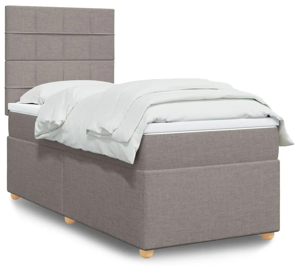 Box spring postel s matrací taupe 80x200 cm textil 3291111