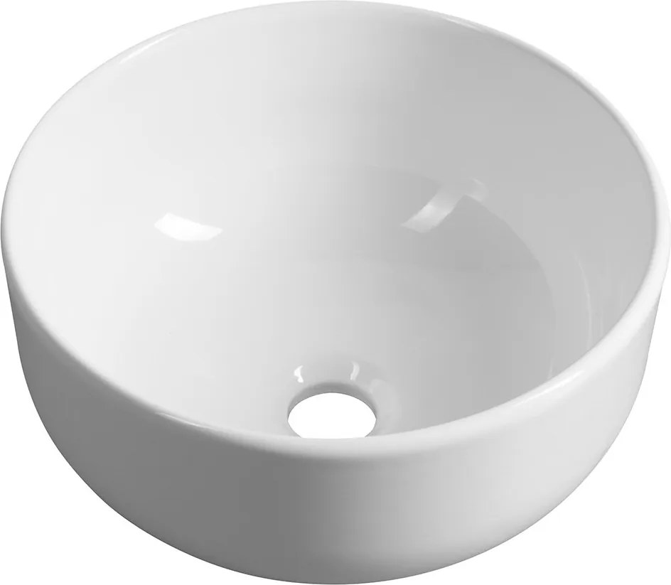 Sapho Sapho, EMMI keramické umyvadlo na desku, průměr 33cm, bílá, TU0077