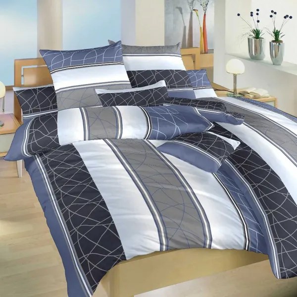 DADKA VRACOV Povlečení bavlna Bruno modrý 140x220, 70x90 cm