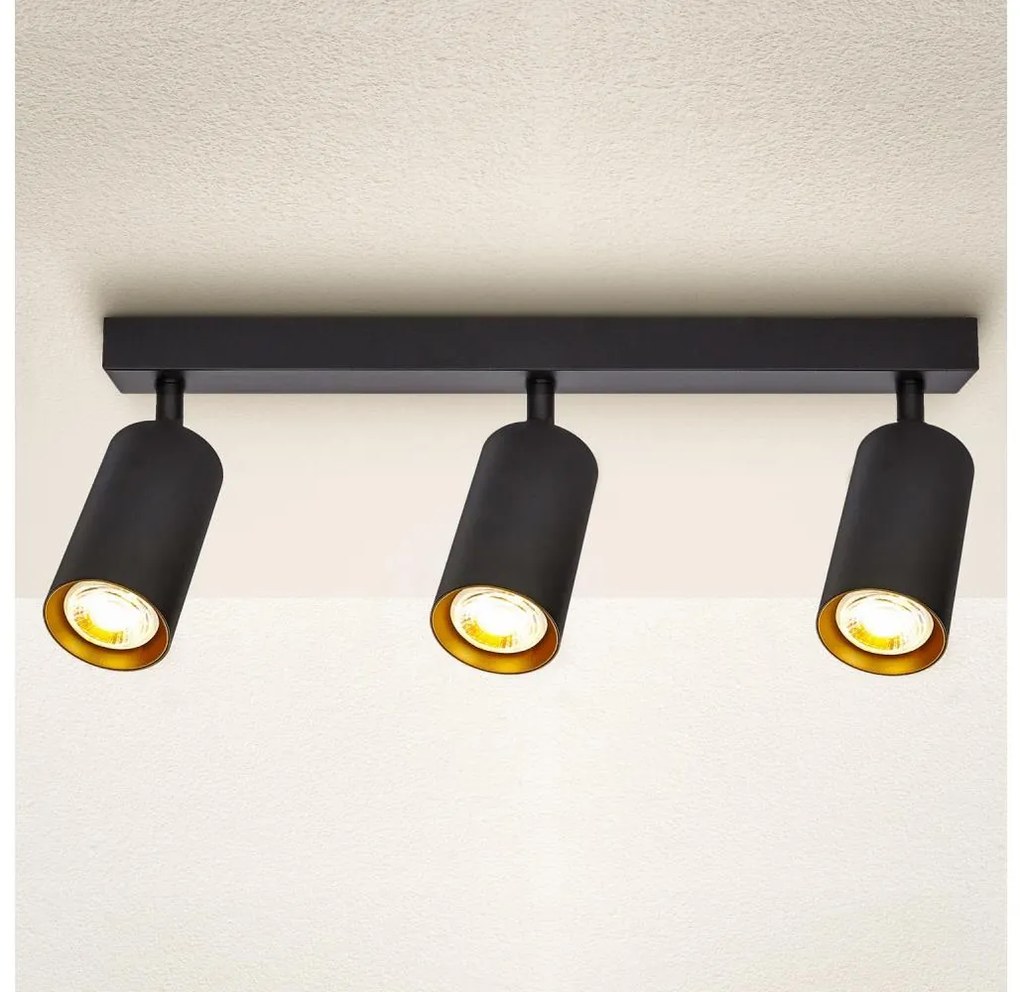 Brilagi - Bodové svítidlo SELE 3xGU10/30W/230V černá/zlatá WO-B5-OEM