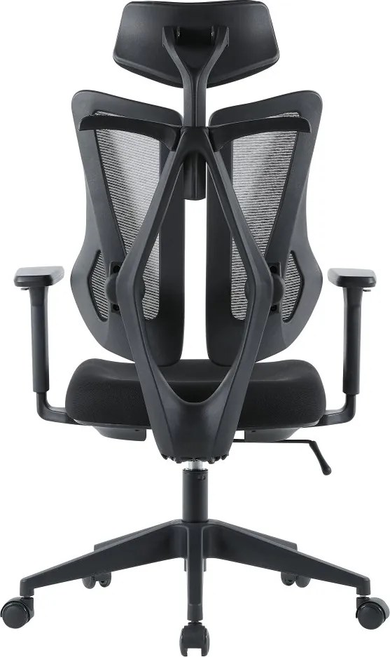 Kancelářská ergonomická židle MORA — síť / látka, šedá / černá
