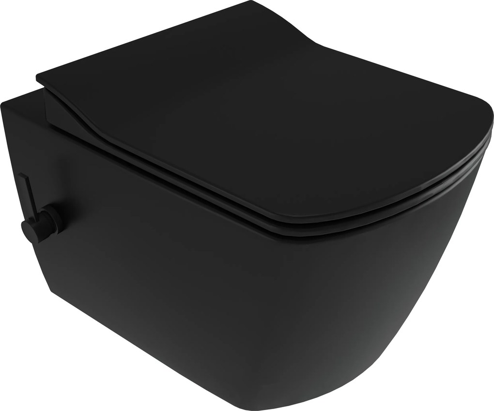 Deante Blur, záchodová WC mísa s funkcí bidetu 525x372x349 mm, černá matná, DEA-CDZ_NWPW
